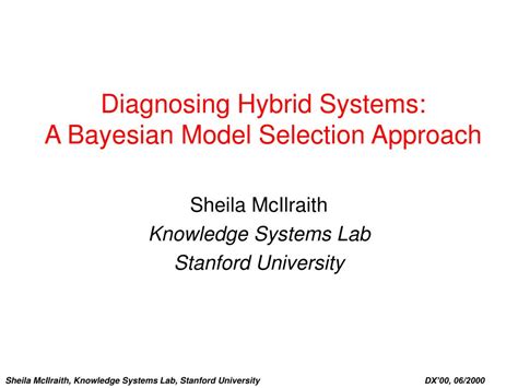 PPT Diagnosing Hybrid Systems A Bayesian Model Selection Approach PowerPoint Presentation