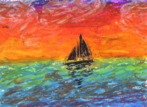Sunse Oil Pastel By Yorksherpud On Deviantart Oil Pastel Pastel