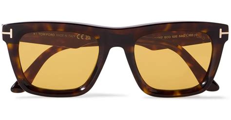Tom Ford Lelio Square Frame Tortoiseshell Acetate Sunglasses In Brown