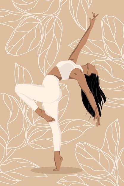 Premium Vector A Young Girl Is Dancing Design Template For Flyer