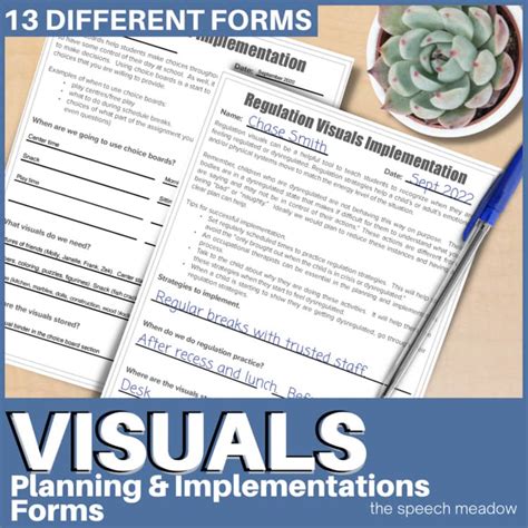 Visuals Planning And Implementation Fillable Forms Tpt