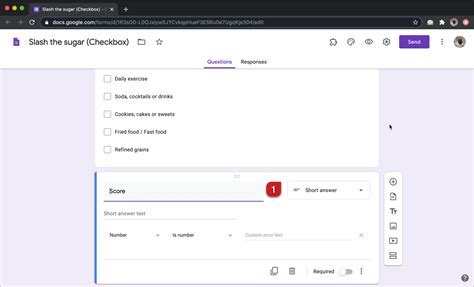 how to assign points for a checkboxes question