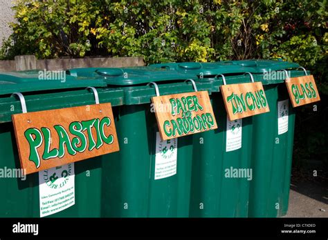 Plastic Paper And Cardboard Tin Cans Glass Labelled Green Plastic