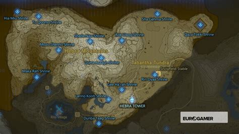 Zelda Breath Of The Wild Shrine Locations And Maps