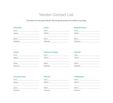 Linkedin Contact List Template