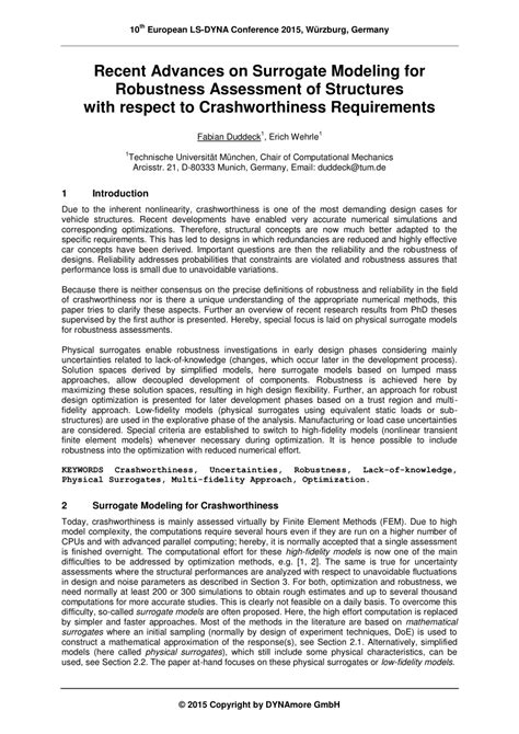 Pdf Recent Advances On Surrogate Modeling For Robustness Assessment Of Structures With Respect
