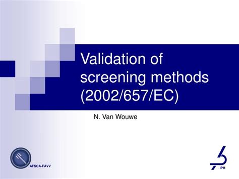ppt validation of screening methods 2002 657 ec powerpoint