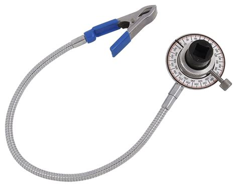 12 Drive Torque Angle Gauge With Flexible Arm And Spring Clip Square Head