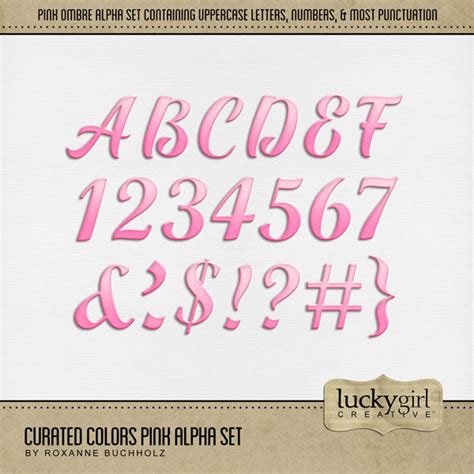 Curated Colors Pink Alpha Set Digital Art