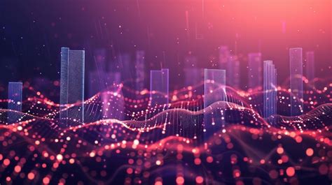 Abstract Data Visualization With Red And Blue Color Scheme Premium Ai