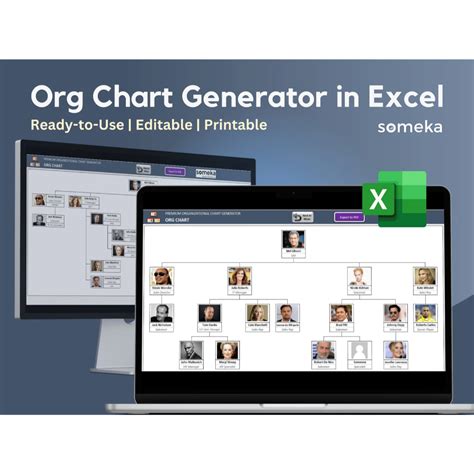 Automatic Organizational Chart Maker Excel Org Chart Template With