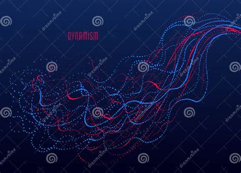 Dotted Particle Array Flowing Vector Abstract Background Life Forms