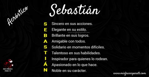 Ejemplo De Acrostico Con Sebastian