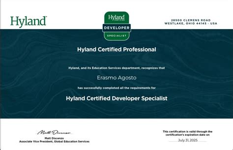 Erasmo Agosto On Linkedin I Am Onbase Api Certified Feels Great To
