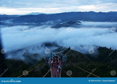 Beautiful Sea Of Mist In Betong Thailand In Morning Time Editorial