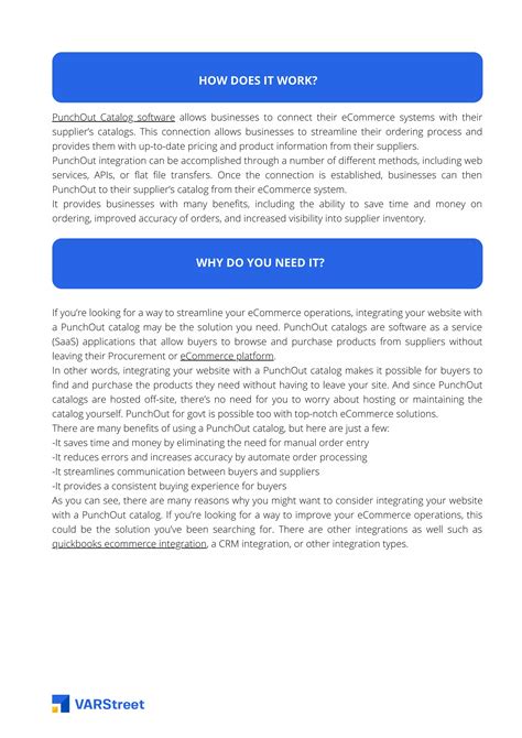 Punchout Catalog Integration How It Works And Why Do You Need It Pdf