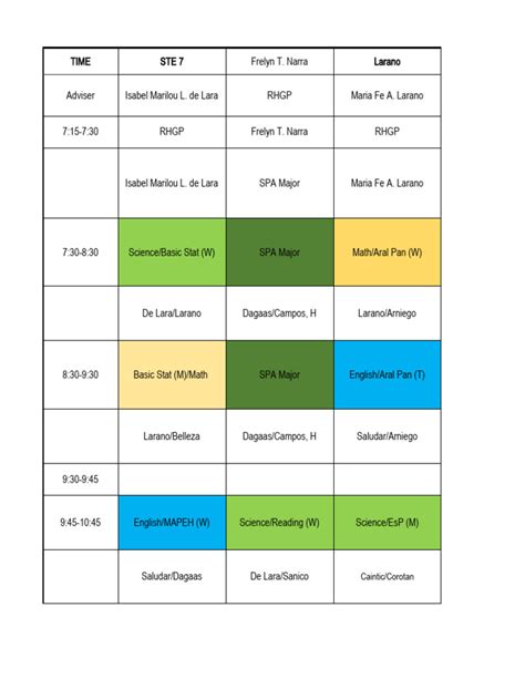 New General Class Prog As Of Nov Pdf