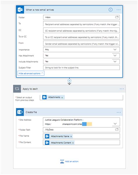 Ms Flow To Save Email Attachments To Sharepoint Library