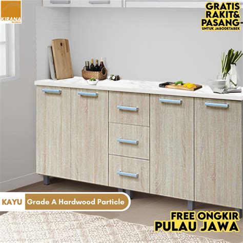 Jual Kirana Denver Kitchen Set Bawah Minimalis Rak Dapur Kayu
