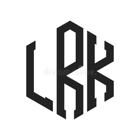 Lrk Logo Design Initial Letter Lrk Monogram Logo Using Hexagon Shape Stock Illustration