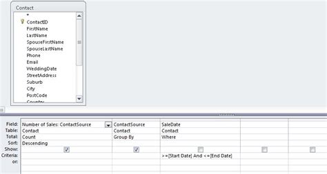 Ms Access How Can I Pass My Parameter Query Dates To The Report