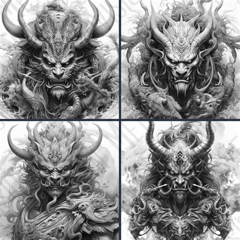 20 Fearsome Oni Samurai Yokai Japanese Folklore Wild Tattoo Style Procreate Stamp 20 Fearsome Oni Samurai Yokai Japanese Folklore Wild Tattoo Style Procreate Stamp