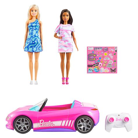 Hot Wheels Barbie Rc Convertible Car With 2 Barbie Dolls Same Day