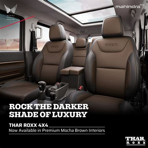 Mahindra Thar Roxx 4x4 New Mocha Brown Interior Option Caradvice