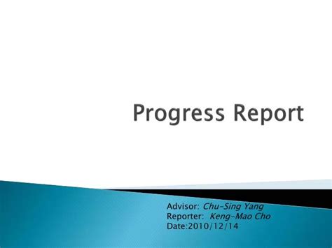 PPT Progress Report PowerPoint Presentation Free Download ID 4603222
