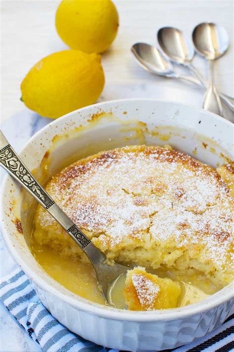 Easy Magic Lemon Pudding 5 Ingredients Scrummy Lane