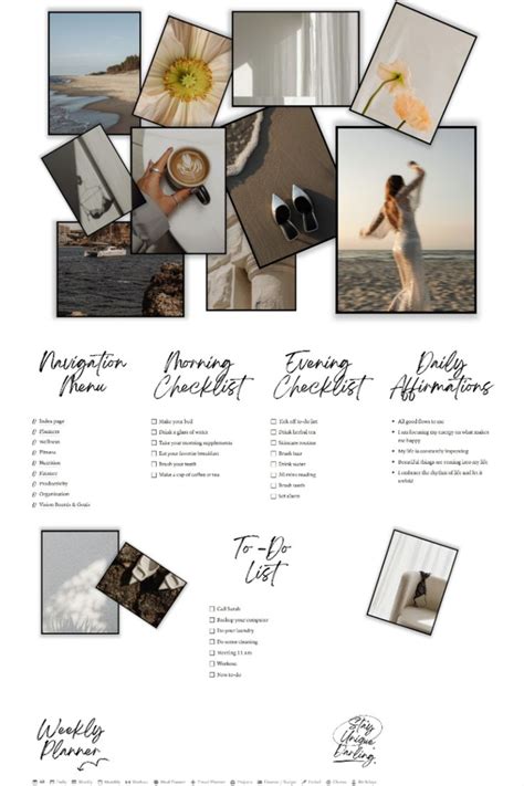 That Girl Notion Template Aesthetic Notion Life Planner All Etsy Norway Life Planner