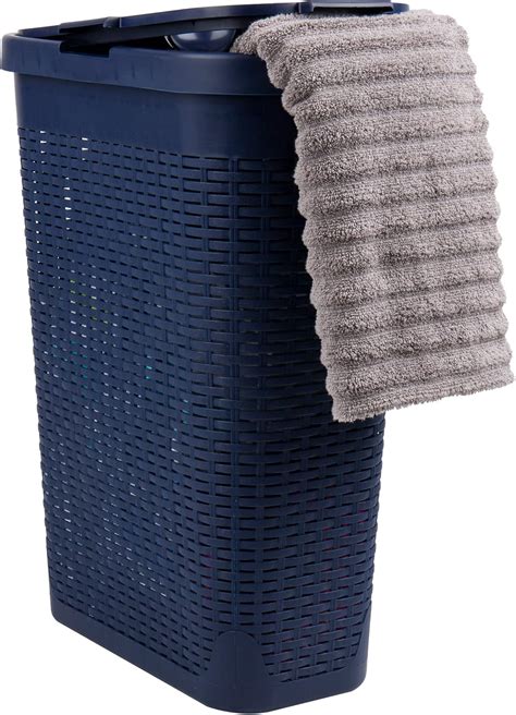 Mind Reader Slim Laundry Hamper With Lid 40l Clothes Basket Premium