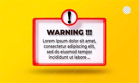 Premium Psd 3d Rendering Warning Box Mockup Interface