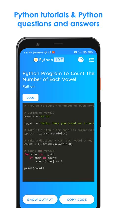 Android 용 Python Ide Mobile Editor 다운로드