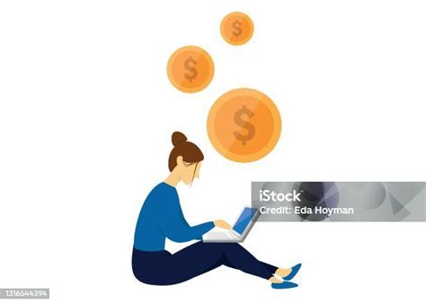 Wanita Bisnis Muda Yang Bekerja Di Laptop Ekonomi Dan Konsep Bisnis