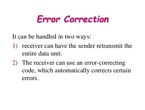 Error Correction Error Detection In Digital Communication