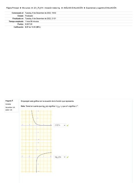 Exponencial Y Logaritmo EvaluaciÓn Pdf Logaritmo Exponenciación