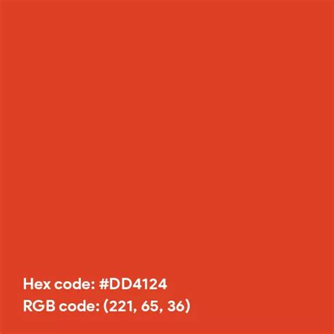 Tangerine Tango Color Hex Code Is Dd4124