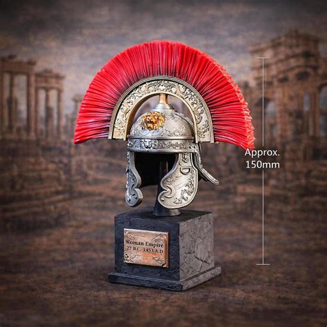 Miniature Roman Centurion Helmet Replica Resin Warrior Decor Etsy Uk