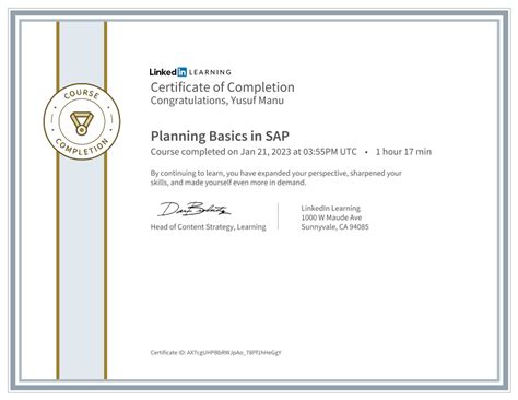 yusuf manu on linkedin certificate of completion