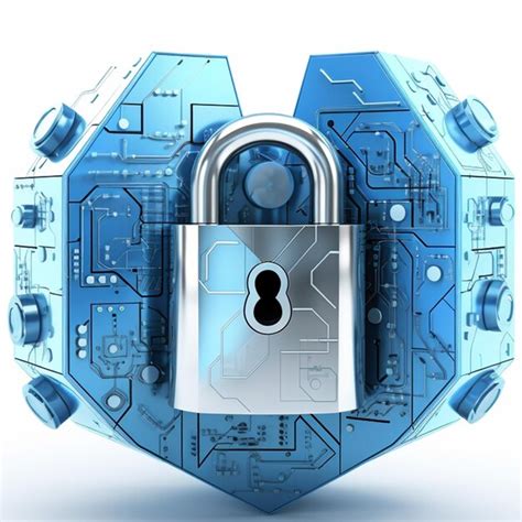 Premium Photo Abstract Holographic Neon Padlock Cyber Security Symbol