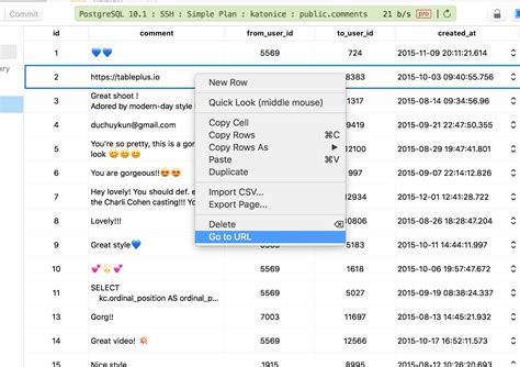 Open TablePlus Plugins Database