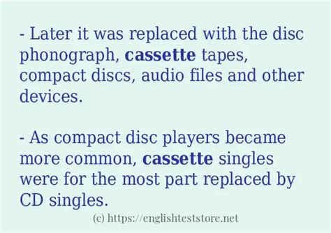 Cassette Some Example Sentences Englishteststore Blog