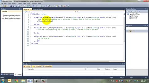 Visual Basic 2010 Open And Save File Dialogs Youtube