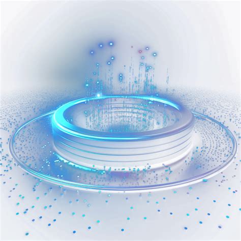 千库网 蓝色科技数据光环光圈粒子光效光点光斑光线 元素编号13647843