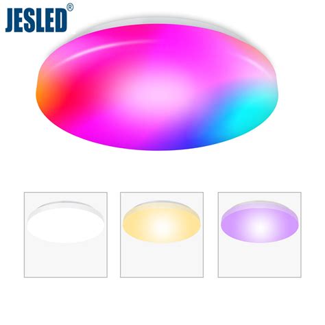 Rgb Led Light Group Control Timer Schedule 40w Flush Mount Ceiling Light Ceiling Light Fixture
