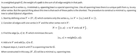 solved in a weighted graph g the weight of a path is the