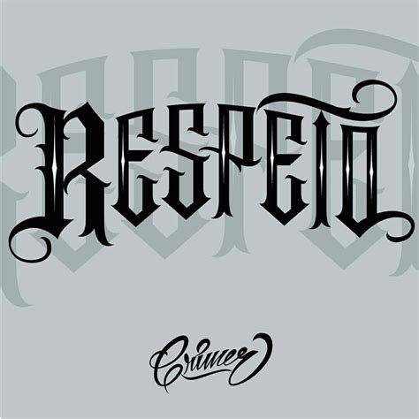 Chicano Lettering Tattoo Design