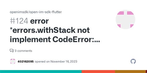 Error Errors WithStack Not Implement CodeError Not Load Resource