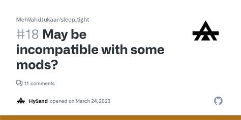 May Be Incompatible With Some Mods Issue MehVahdJukaar Sleep Tight GitHub